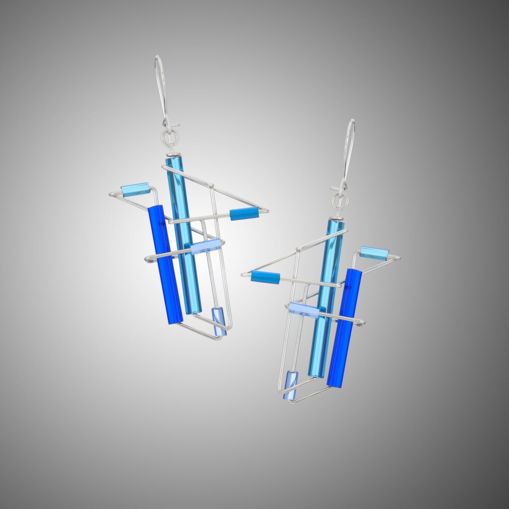 "Barb-Wire" Earrings- 16 - Barbie Levy Jewelry